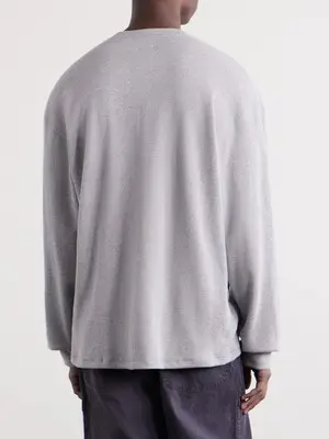 ORSLOW Waffle-knit Cotton-blend Long Sleeve T-shirt