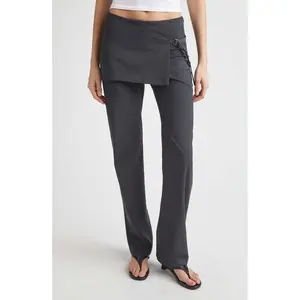 Paloma Wool Archive Stretch Straight Leg Skant - Dark Grey