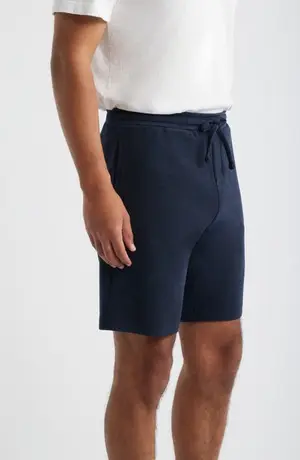 BOSS Ribbed Pajama Shorts - Dark Blue
