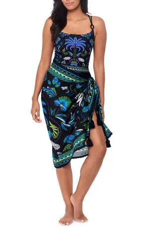 Magicsuit Taj Mahal Pareo Cover-up Skirt - Black Multi