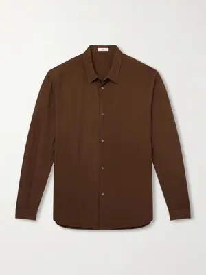 ATON Cotton And Silk-blend Shirt