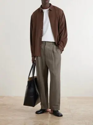 ATON Cotton And Silk-blend Shirt