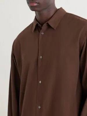 ATON Cotton And Silk-blend Shirt