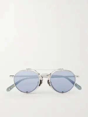 Garrett Leight Ocampo Round-frame Sunglasses - Silver