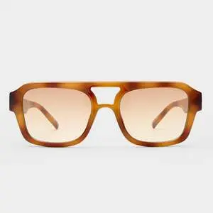 Le Specs Subzero Square Aviator Sunglasses - Vintage Tort