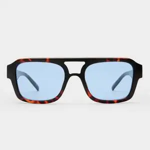 Le Specs Subzero Square Aviator Sunglasses - Tort