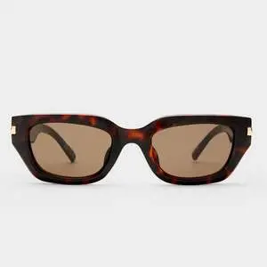 Le Specs Cubito Square Frame Sunglasses - Tort