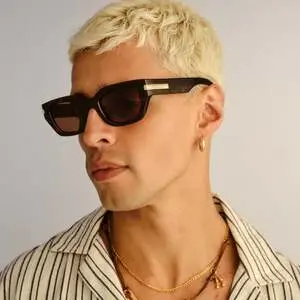 Le Specs Cubito Square Frame Sunglasses - Tort