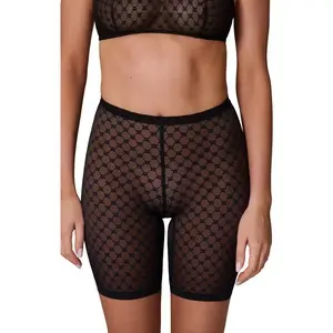 Simone Perele Plume Embroidered Shaping Shorts - Black