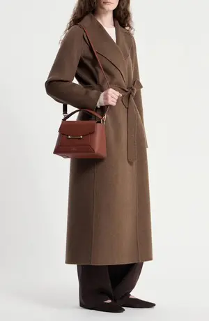 Strathberry Mosaic Leather Top Handle Bag - Walnut