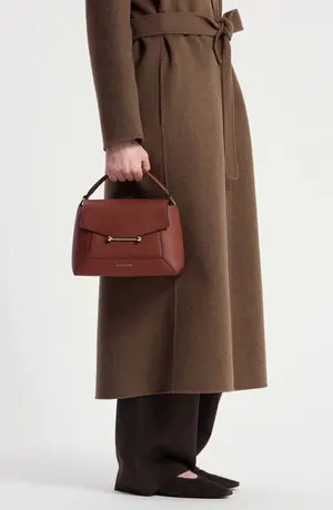 Strathberry Mosaic Leather Top Handle Bag - Walnut