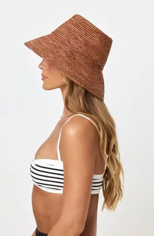 L*Space Seville Raffia Bucket Hat