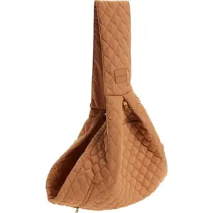MAXBONE Quilted Nylon Sling Pet Carrier - Camel