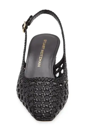 STUART WEITZMAN Stassi Woven Slingback Pumps - Black