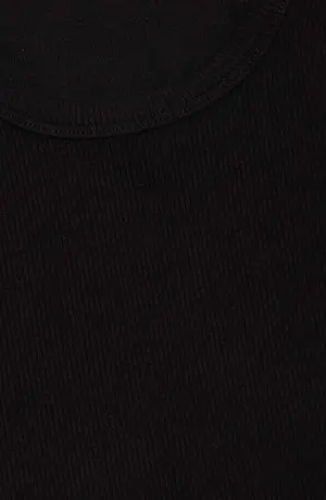 THIRTY YEARS Demi Ribbed Tank - Black