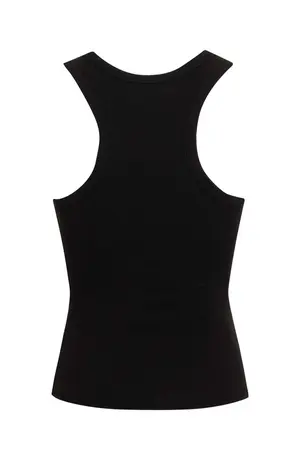 THIRTY YEARS Demi Ribbed Tank - Black