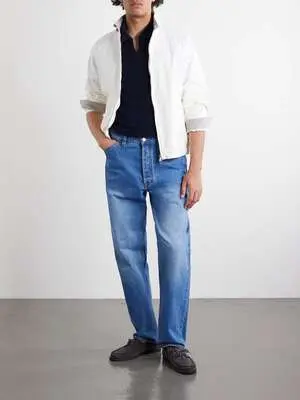 Thom Sweeney Terry-cotton Polo Shirt - Blue