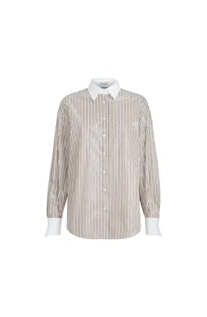 Brunello Cucinelli Striped Poplin Shirt