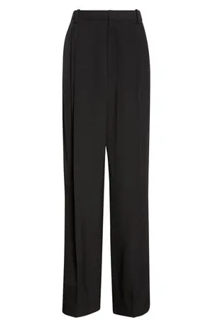 Proenza Schouler Clementina Pleated Twill Trousers - Black