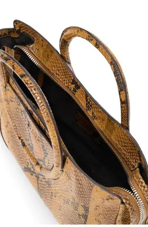 Staud Mini Maude Embossed Leather Satchel - Snake