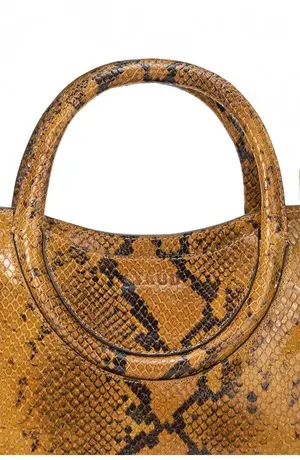 Staud Mini Maude Embossed Leather Satchel - Snake