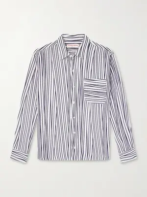 Orlebar Brown Grasmoor Striped Linen Shirt