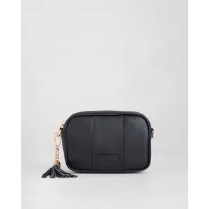 POM POM LONDON City Mini Crossbody Bag - Black