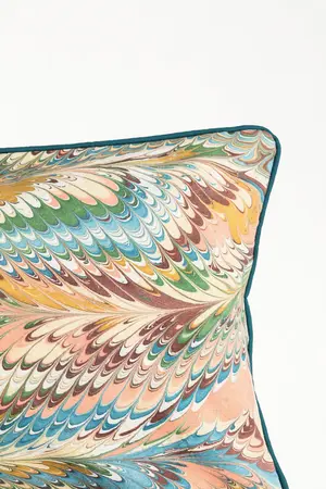 INNER CHILD Feathers Hand-marbled Pillowcover Only