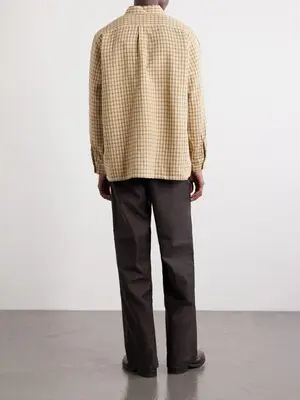 BEAMS Button-down Collar Checked Cotton Shirt - Neutrals