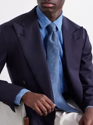 Mr P. 8cm Linen And Silk-blend Tie