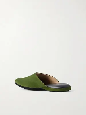 Charvet Suede Slippers - Green