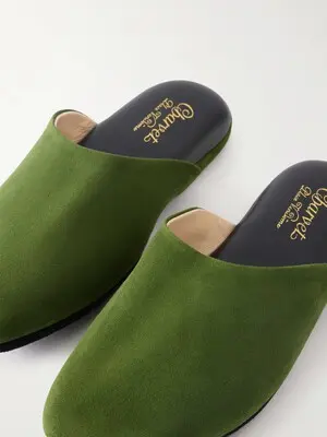 Charvet Suede Slippers - Green