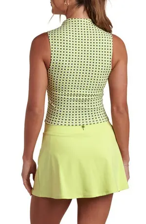 La Blanca Checkpoint Sleeveless Golf Top - Lime