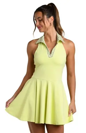 La Blanca Printed Tennis Dress - Lime