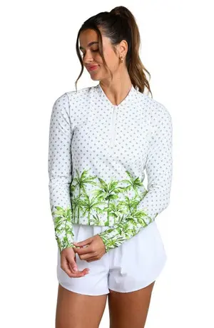 La Blanca Club Palm Half Zip Top