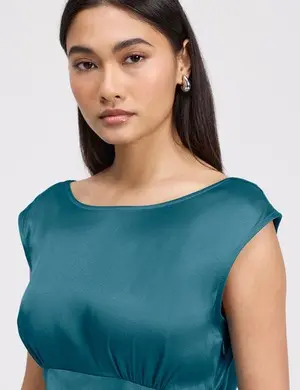 GHOST LONDON Octavia Cowl Back Satin Maxi Dress - Emerald