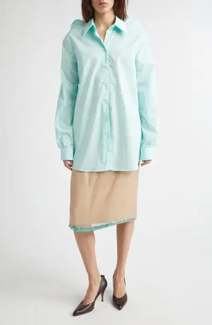 JULIE KEGELS Lifted Shoulders Button-up Shirt