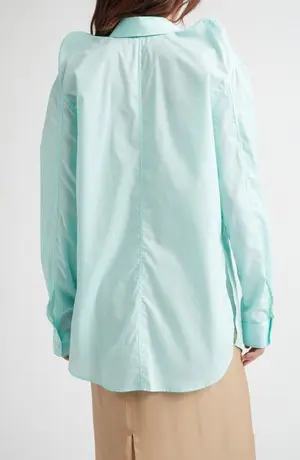 JULIE KEGELS Lifted Shoulders Button-up Shirt