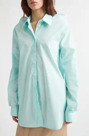JULIE KEGELS Lifted Shoulders Button-up Shirt