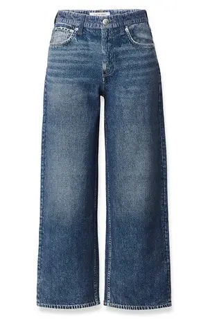 Rag & Bone Rb Miramar Andi Ankle Wide-leg Cotton-terry Sweatpant Jeans - Kimbr