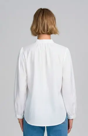 ELLE COLLECTION Lace Yoke Shirt - Ivory