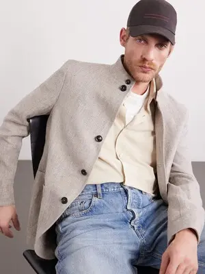 Zegna Oasi Linen Baseball Cap - Brown