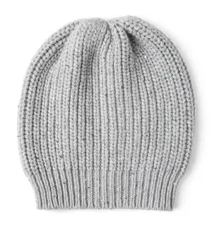 Brunello Cucinelli Cashmere And Silk Beanie - Grey