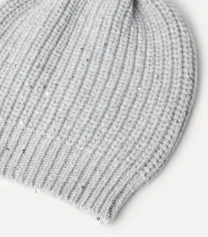 Brunello Cucinelli Cashmere And Silk Beanie - Grey