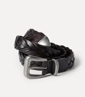 Brunello Cucinelli Leather Braided Belt - Brown