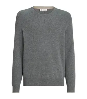 Brunello Cucinelli Cashmere Ribbed Sweater - Grey