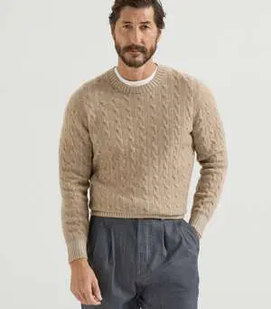 Brunello Cucinelli Cashmere Cable-knit Sweater - Brown