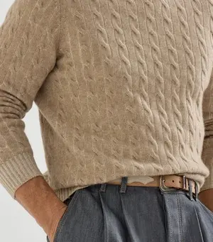 Brunello Cucinelli Cashmere Cable-knit Sweater - Brown