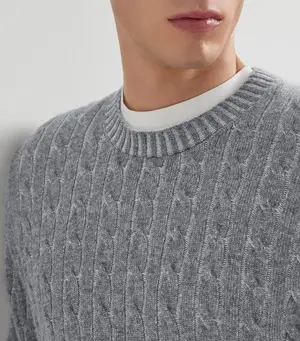 Brunello Cucinelli Cashmere Cable-knit Sweater - Grey