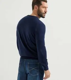 Brunello Cucinelli Cashmere V-neck Sweater - Blue